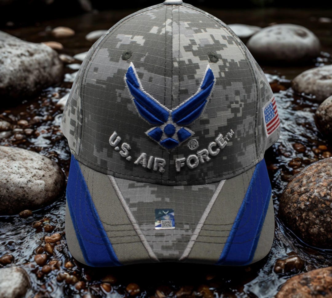 USAF Baseball Cap, Camo U.S. Air Force Embroidered Hat. Veteran Hat ...