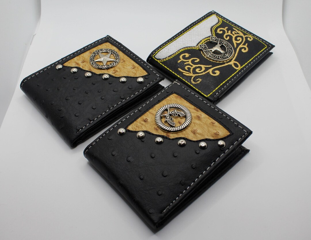 Handcrafted Western Bifold Wallet – Genuine Cowboy Wallet With Metal ...