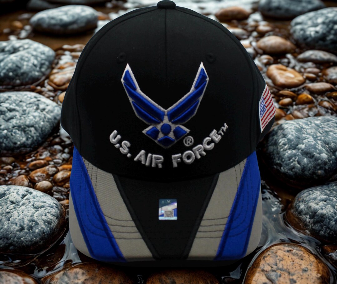 USAF Baseball Cap, Black U.S Air Force Embroidered Hat. Veteran Hat ...