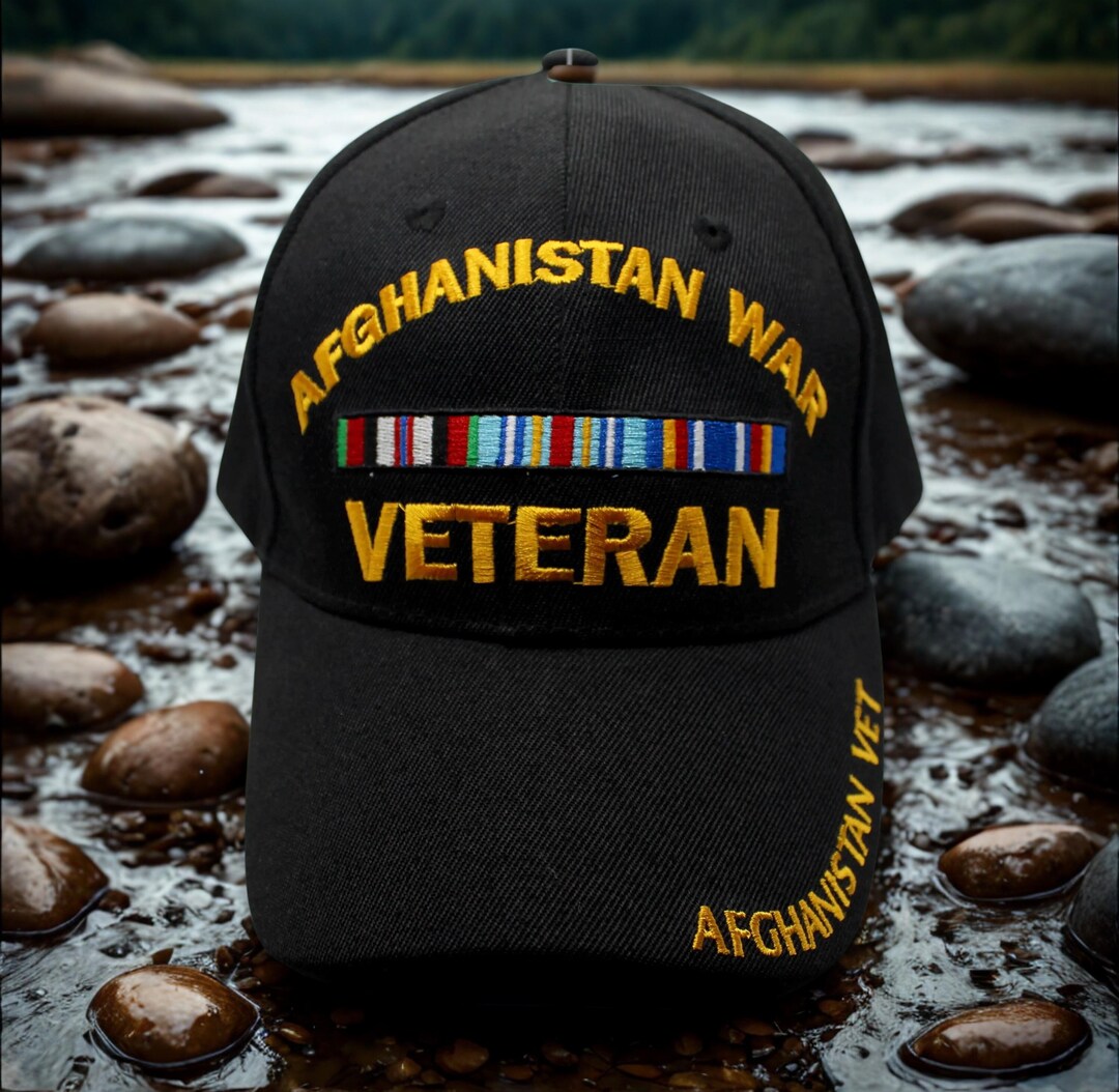 Afghanistan War Veteran Hat. Embroidered Afghanistan War Veteran Black ...