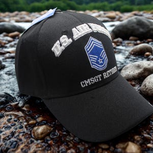 US Air Force Retired Hat, CMSGT Chief Master Sergeant Cap With ...