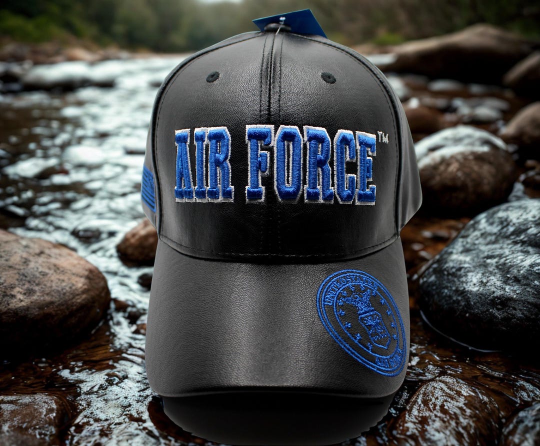 U.S Air Force Faux Leather Baseball Cap, U.S. Air Force Hat With ...