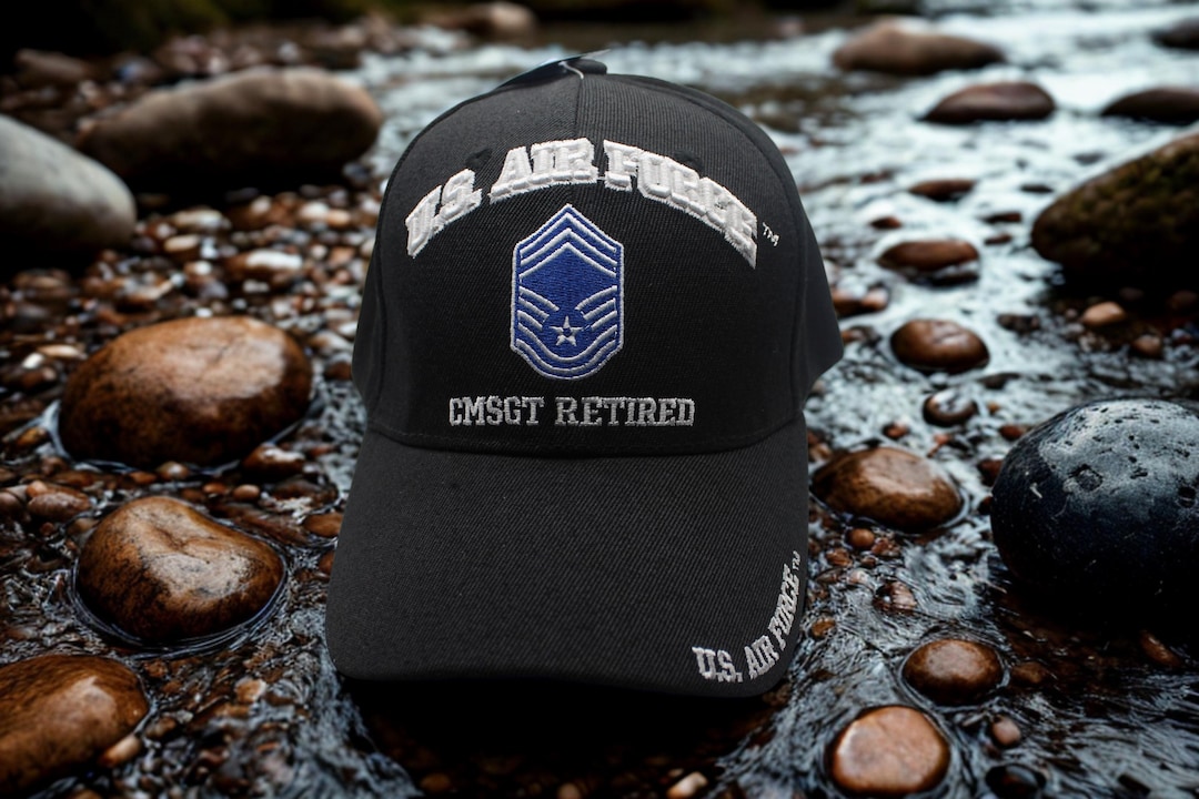 US Air Force Retired Hat, CMSGT Chief Master Sergeant Cap With ...