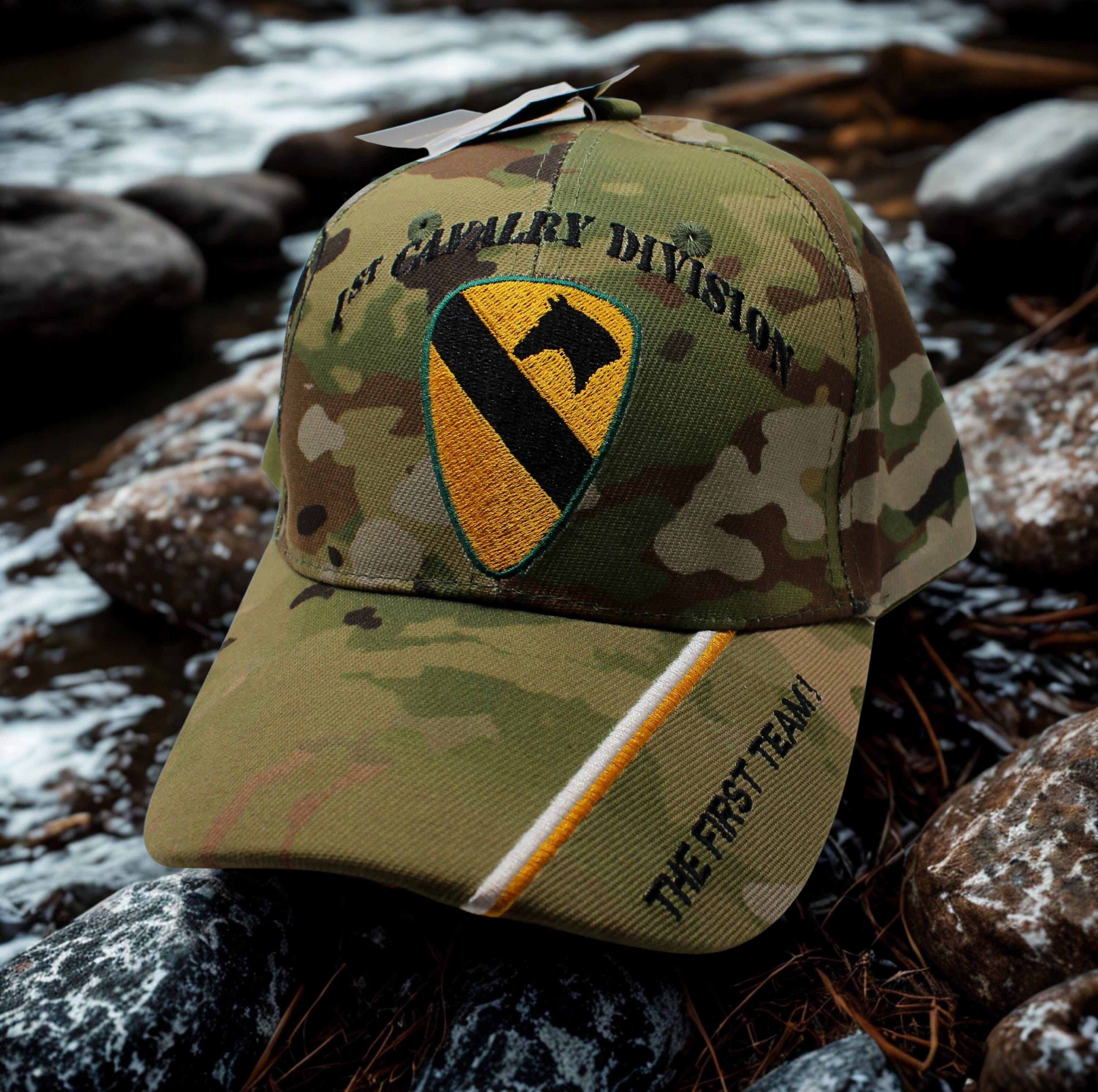 U.S. Army 1st Cavalry Hat. Army Cap With Shield Patch. Adjustable “the ...