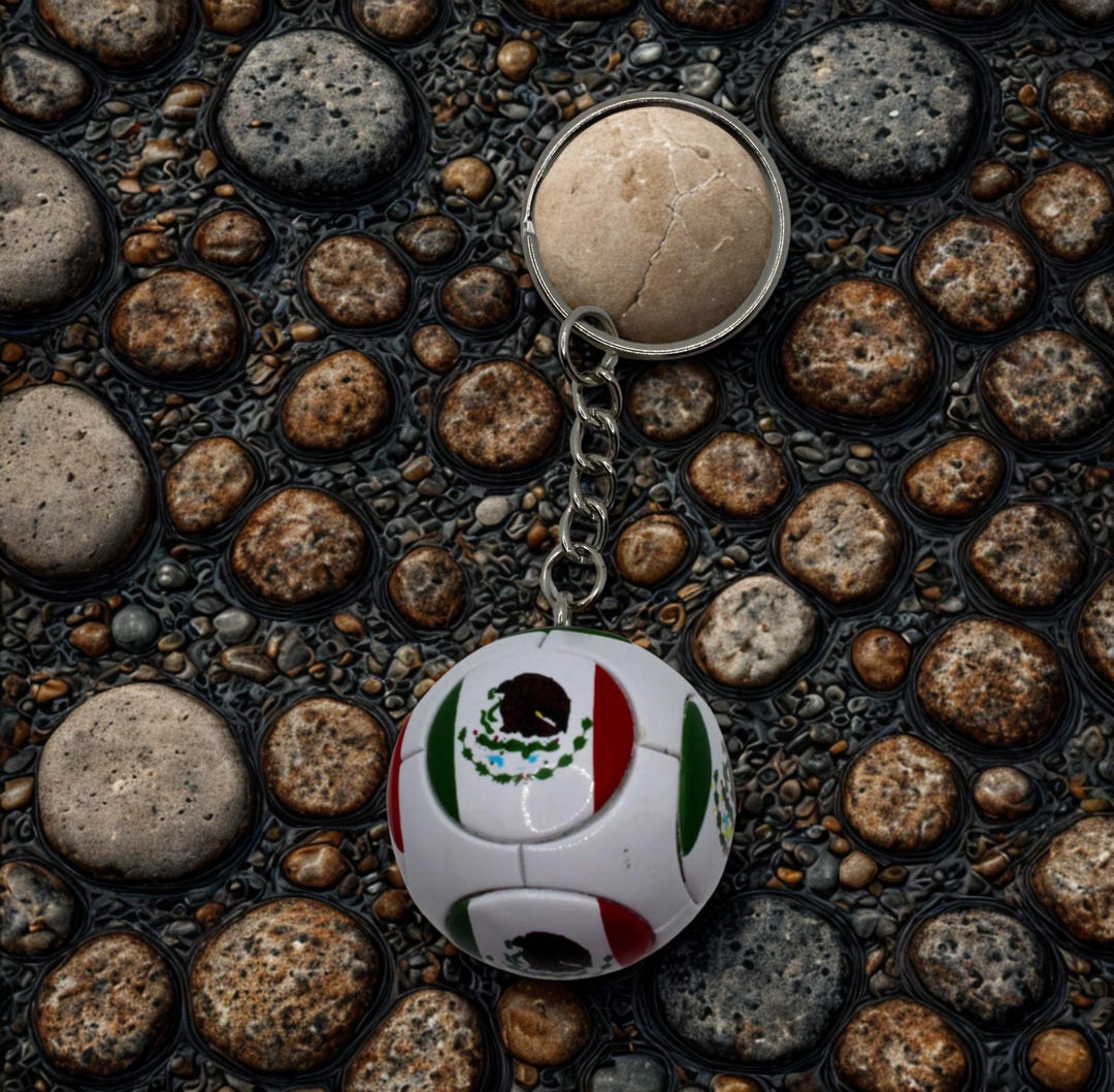 Mexican Soccer Ball Keychain - Mini Football Keyring With Mexico Flag ...
