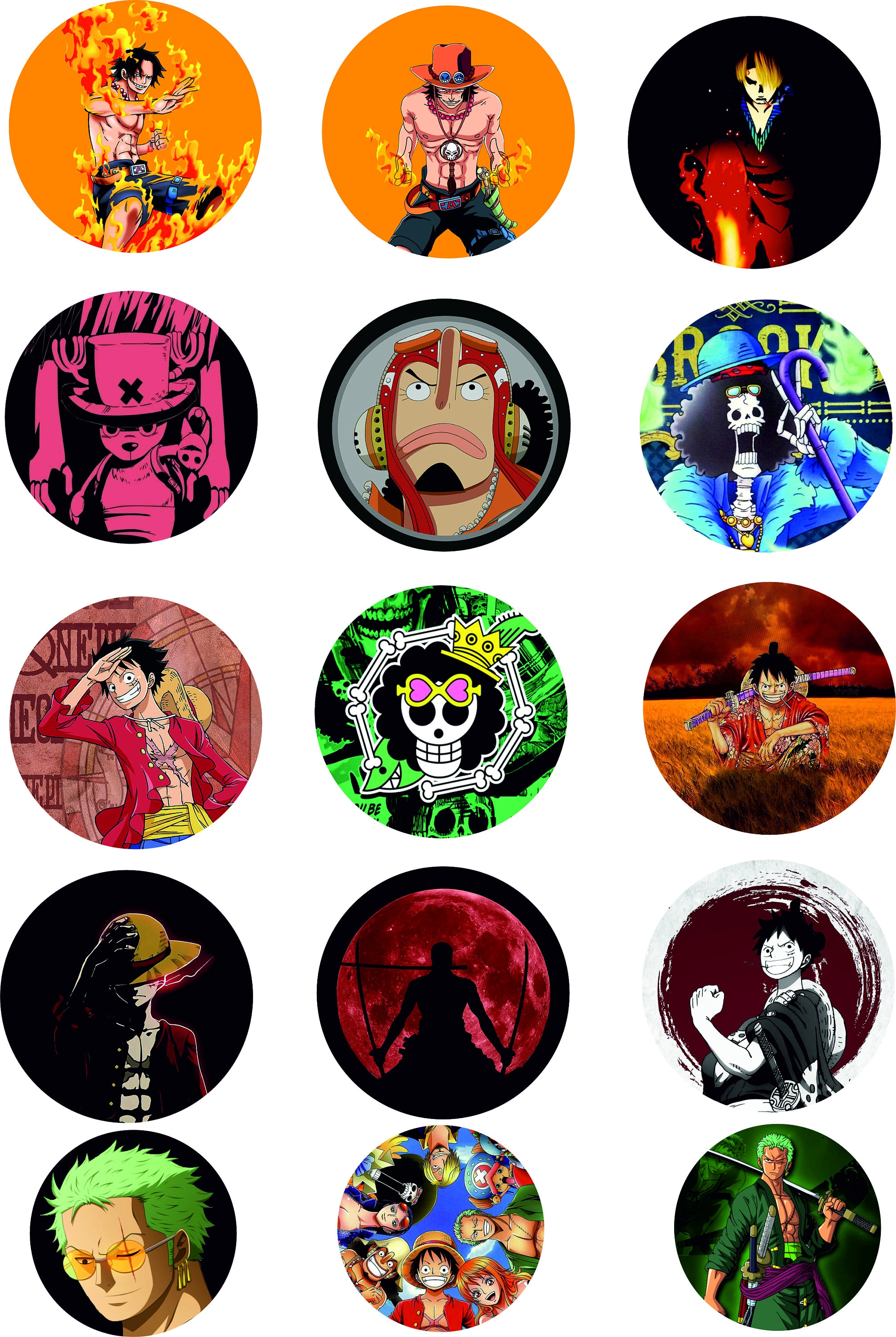 145 Anime Button Designs for Digital Download 145 Unique Design - Etsy