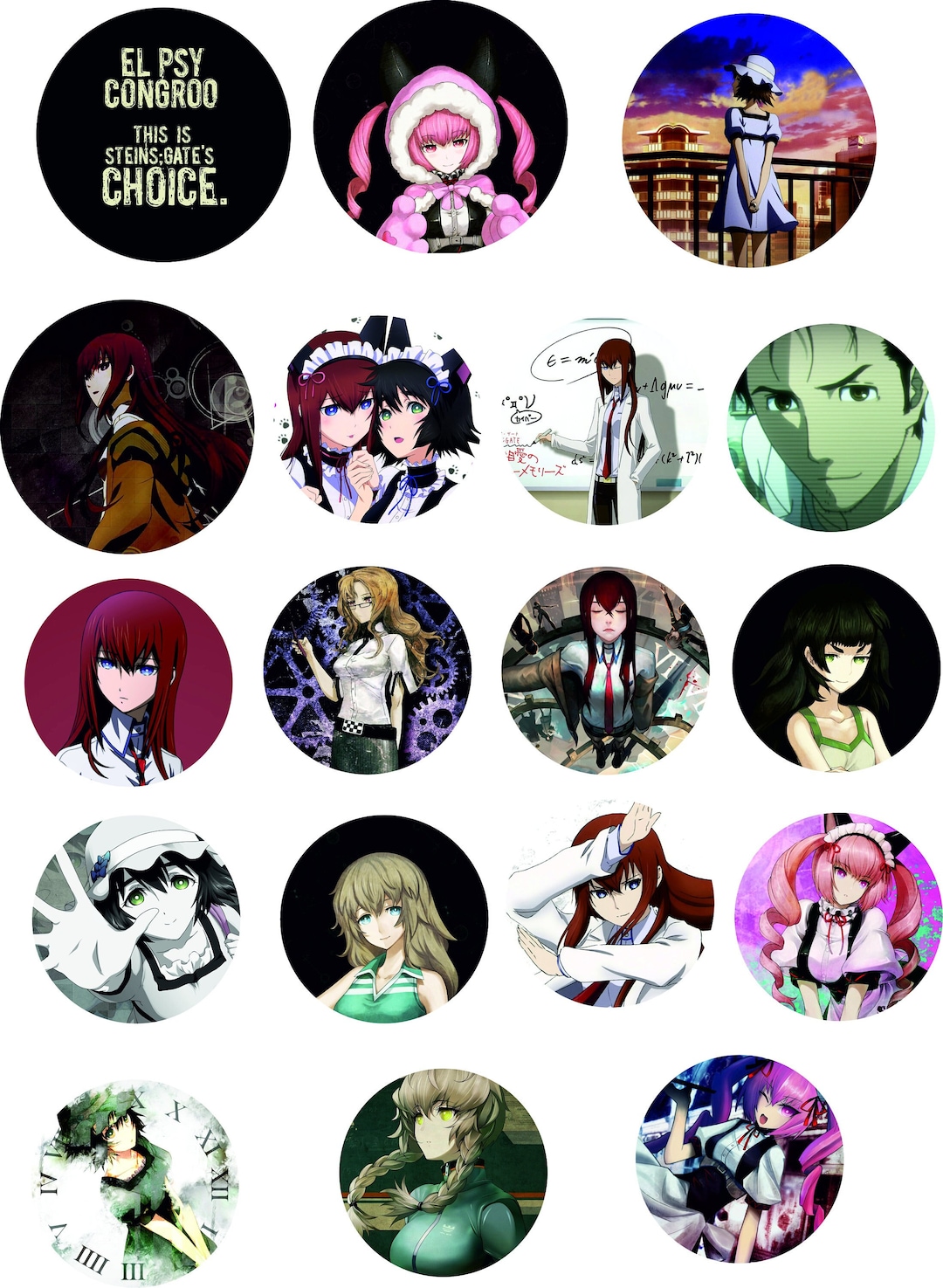 145 Anime Button Designs for Digital Download - 145 Unique Design - Etsy