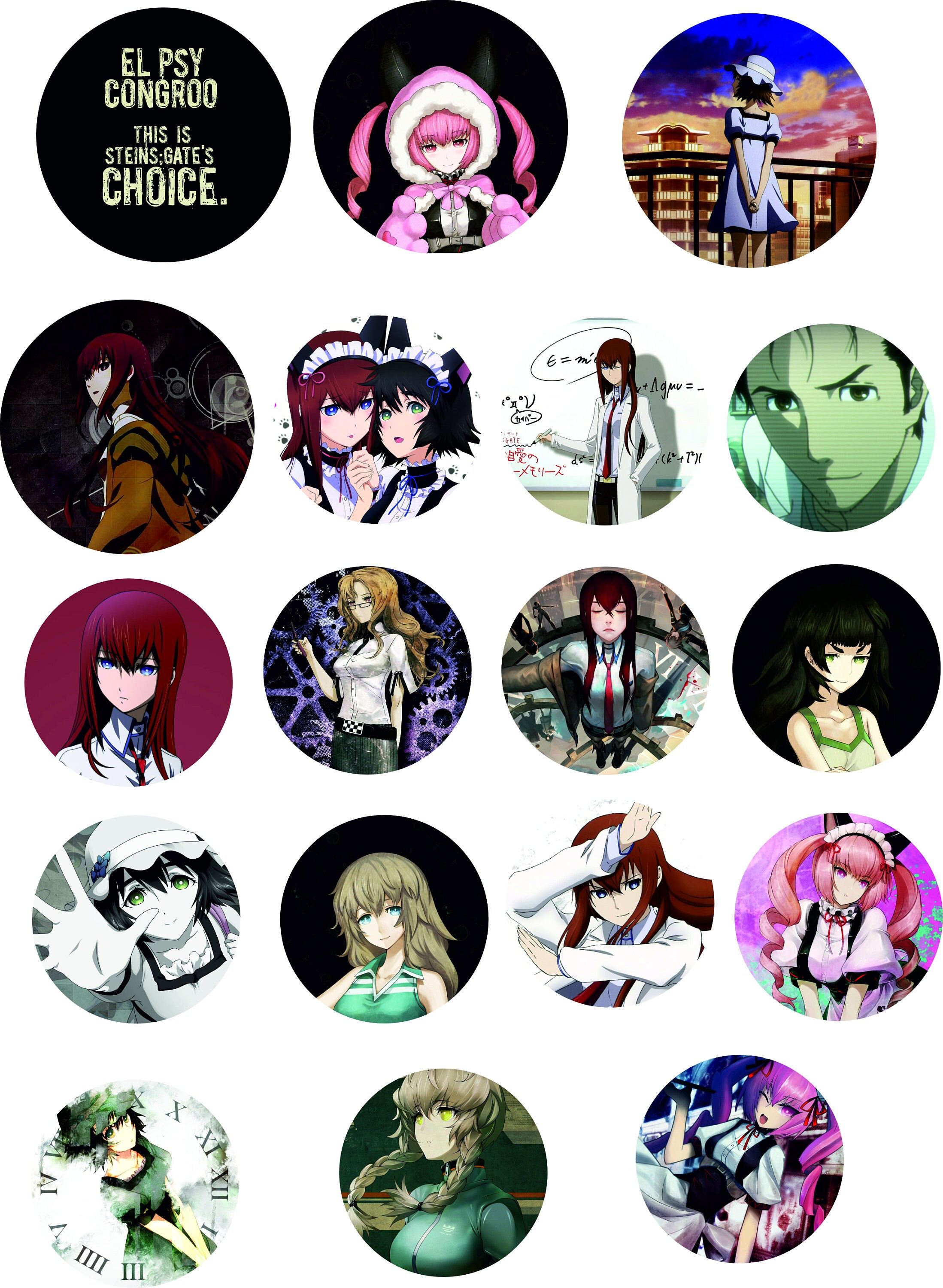 145 Anime Button Designs for Digital Download 145 Unique Design - Etsy