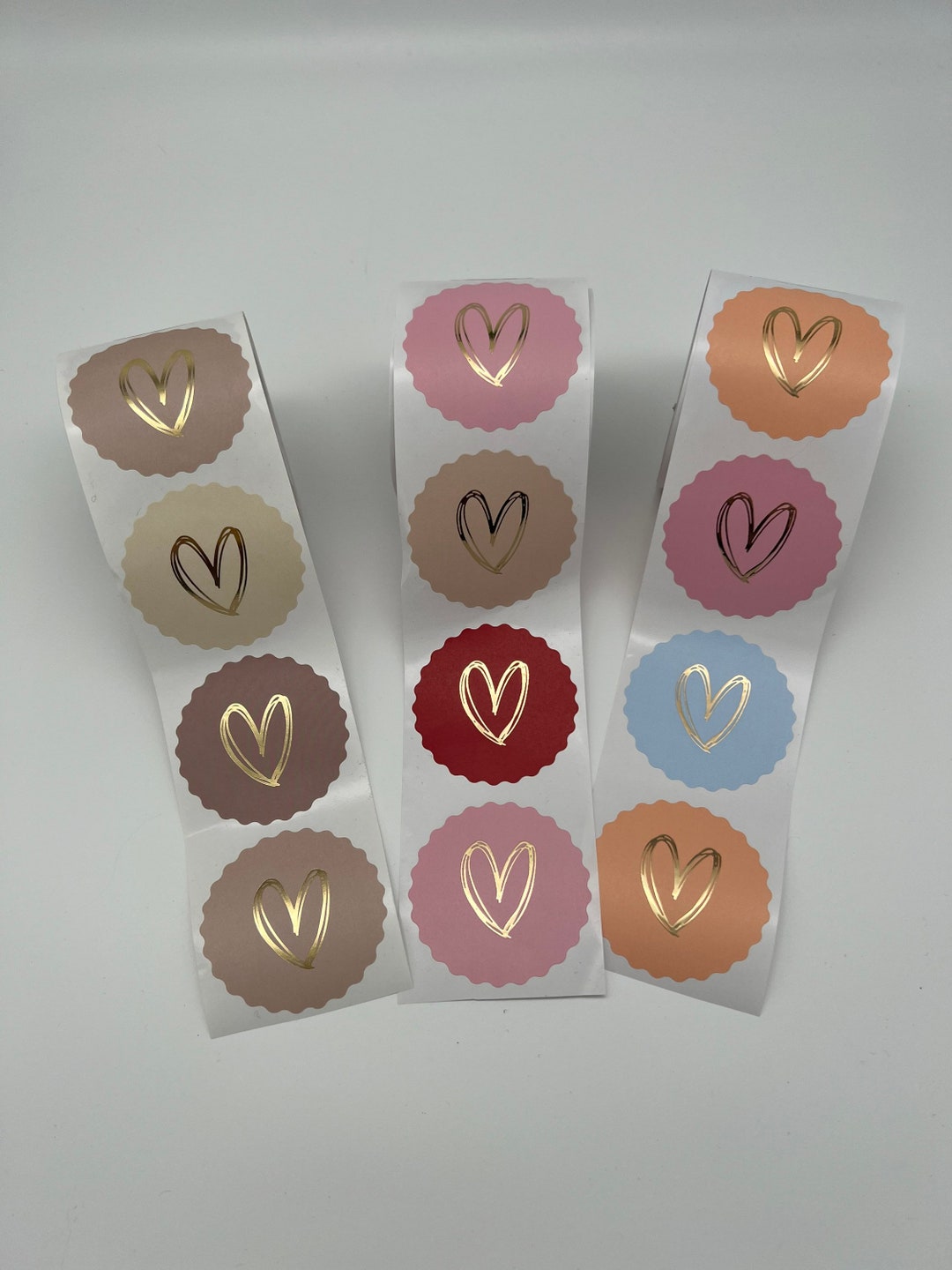 Aufkleber Herz, Sticker mit goldenem Herz, - Etsy.de