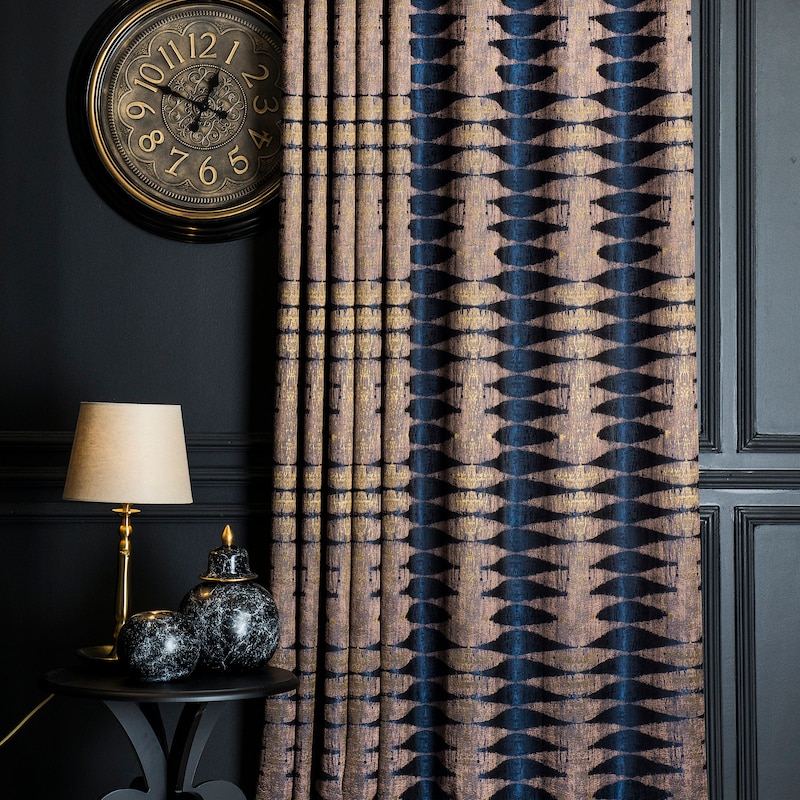 Gold/grey Curtains - Etsy