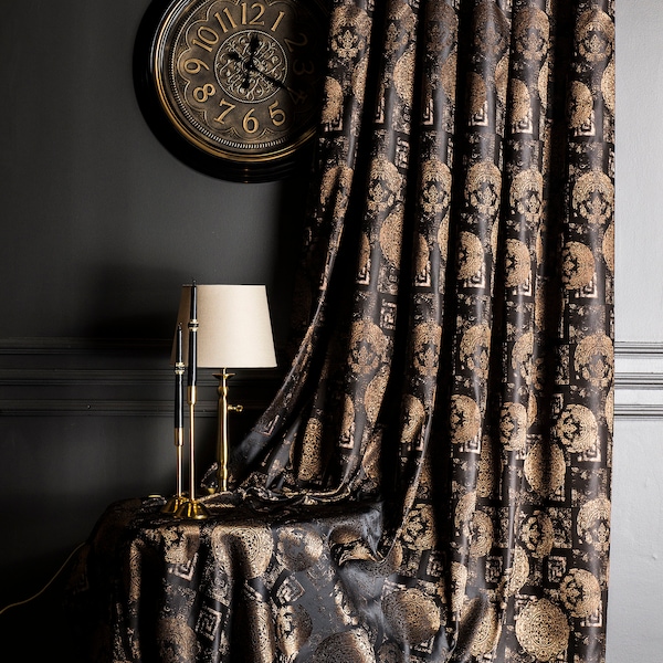 Damask Curtains - Etsy