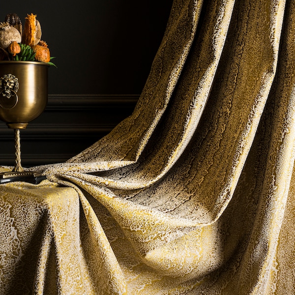 Gold Curtains - Etsy