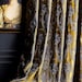 Gold Curtains Panel Striped Patterned Fabric Luxury Bedroom Living Room ...