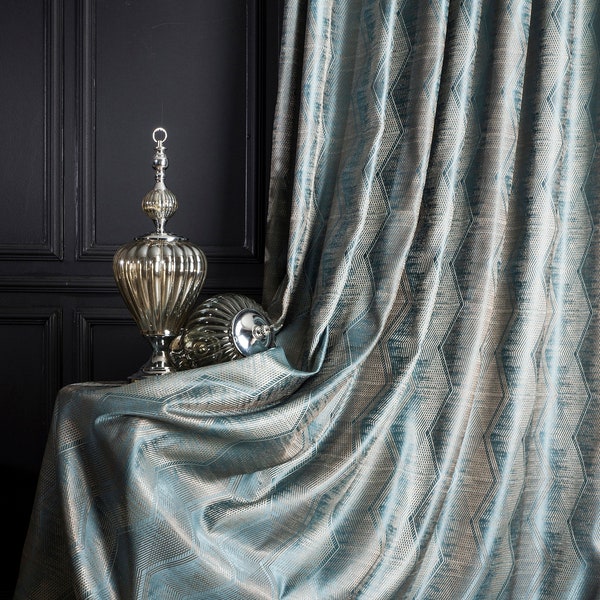 Turquoise Curtains - Etsy