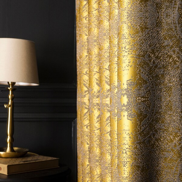 Gold Curtains - Etsy