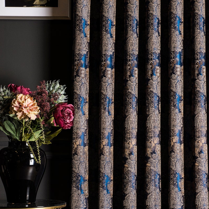 Royal Blue Curtains - Etsy