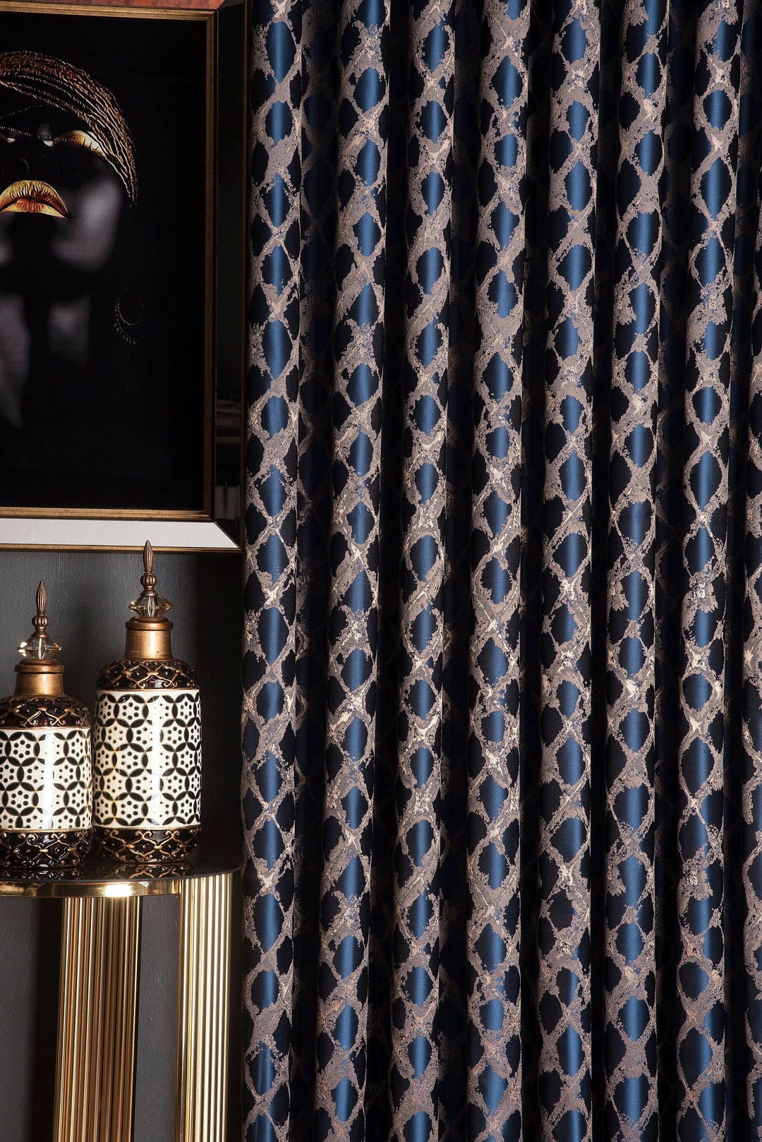 Pannello per tende per camera da letto e soggiorno, tende a righe di ...