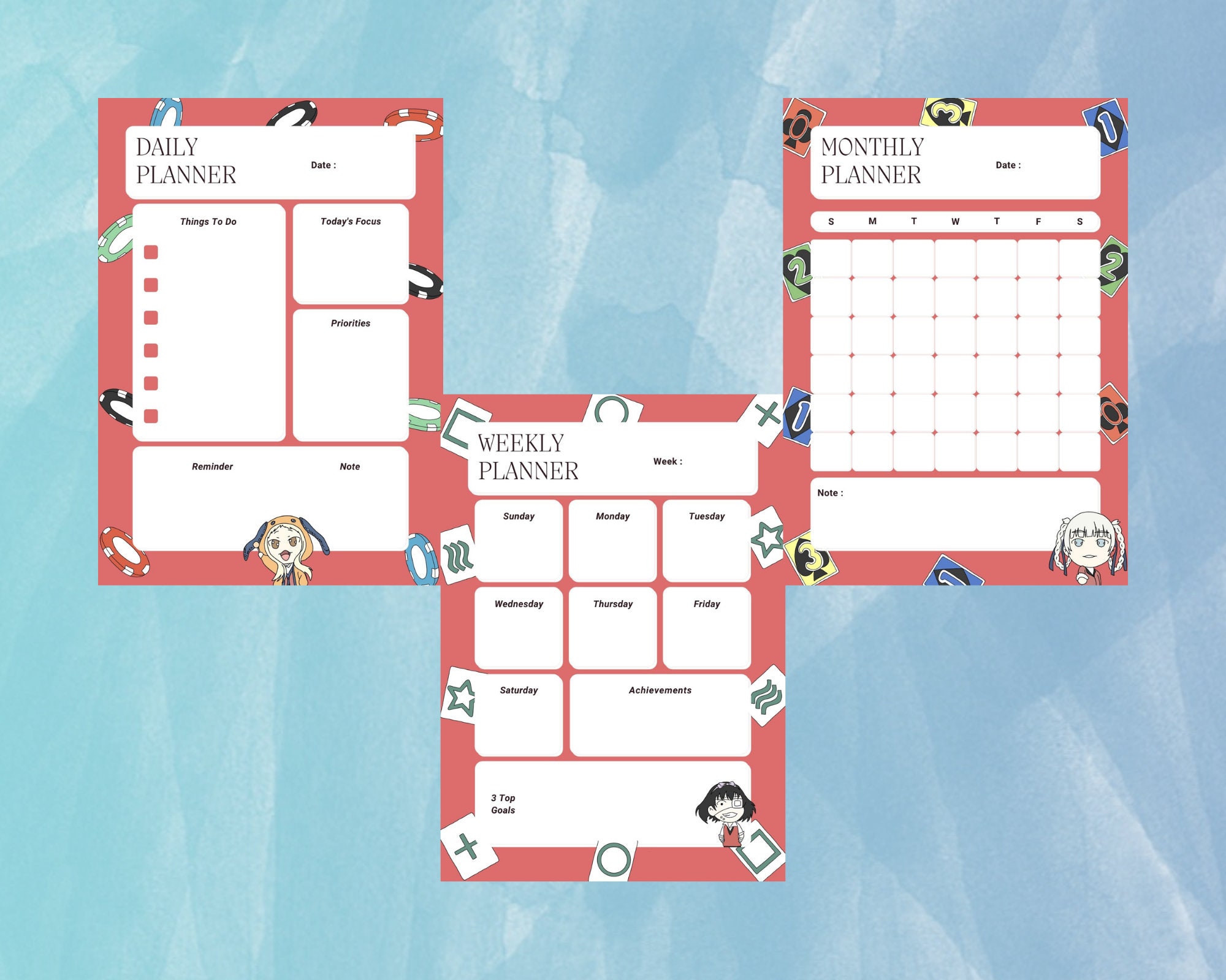 Kakegurui Planner | Printable Planner | Digital Download - Etsy