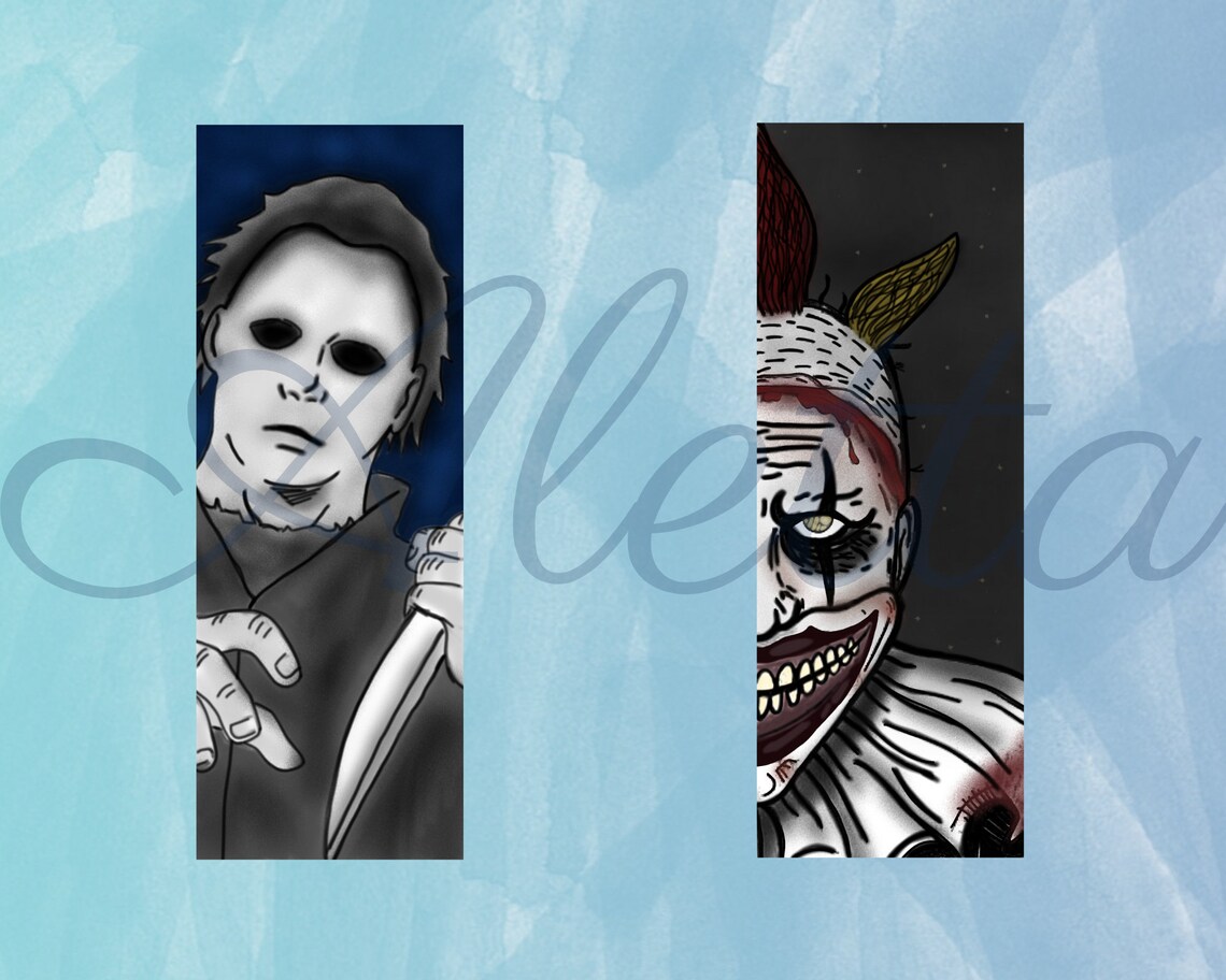 Horror Bookmark Set | Printable Bookmarks | Digital Download - Etsy UK
