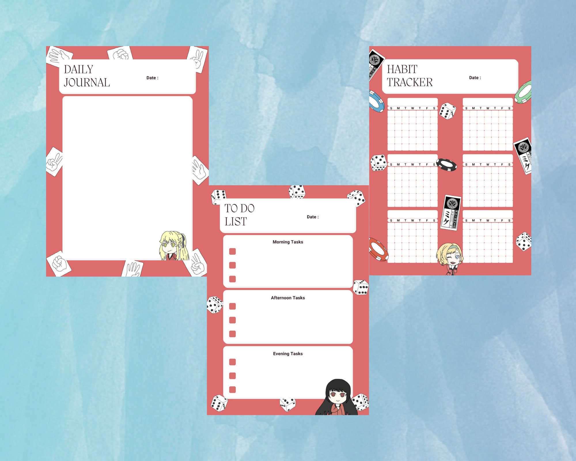 Kakegurui Planner | Printable Planner | Digital Download - Etsy