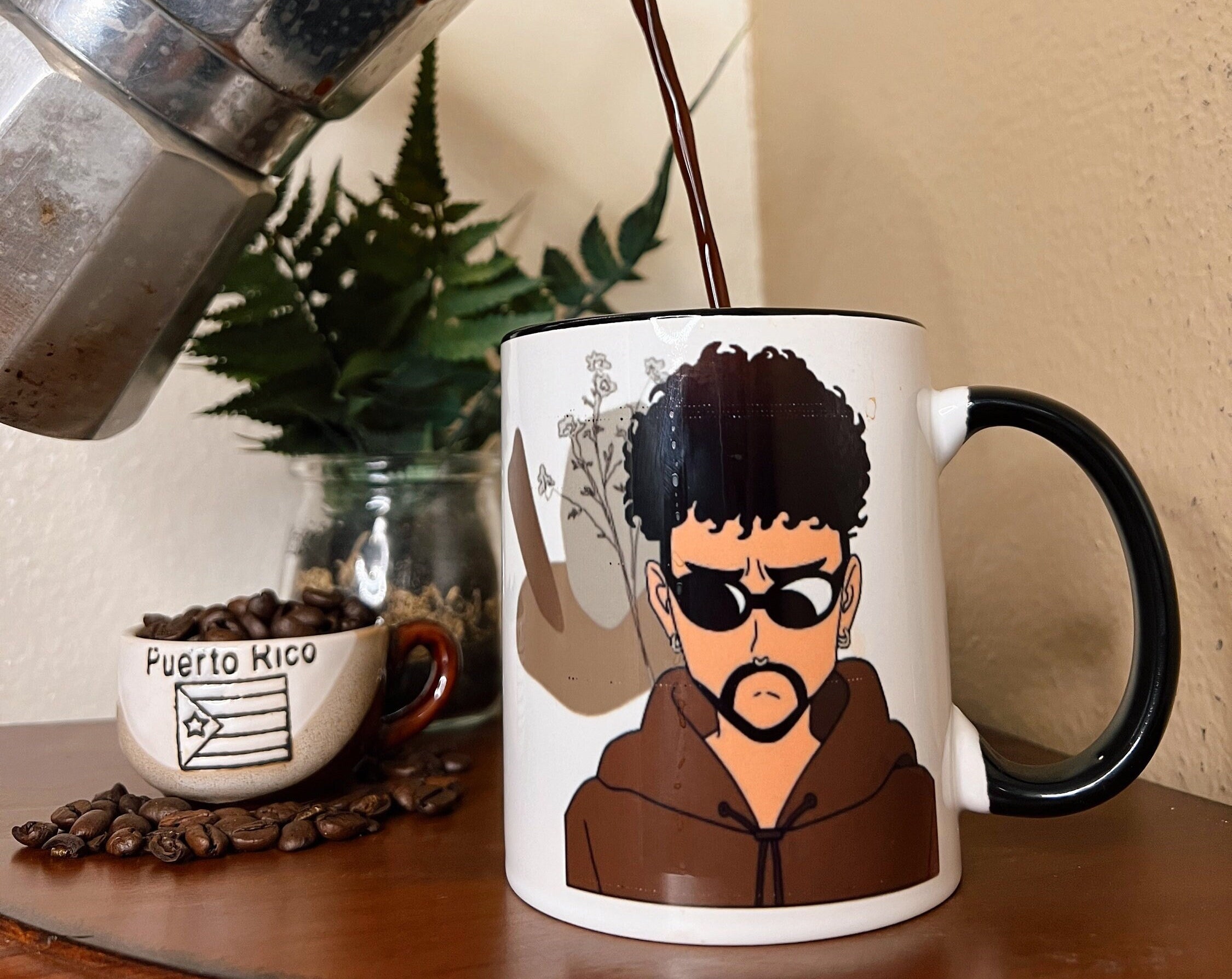 Bad Bunny Mug Bad Bunny Yonaguni Cafecito Mug