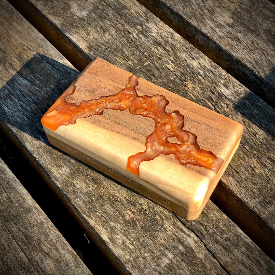 Wooden Jewellery Box , Jewelry Organizer Box, Jewelry Travel Case,resin ...