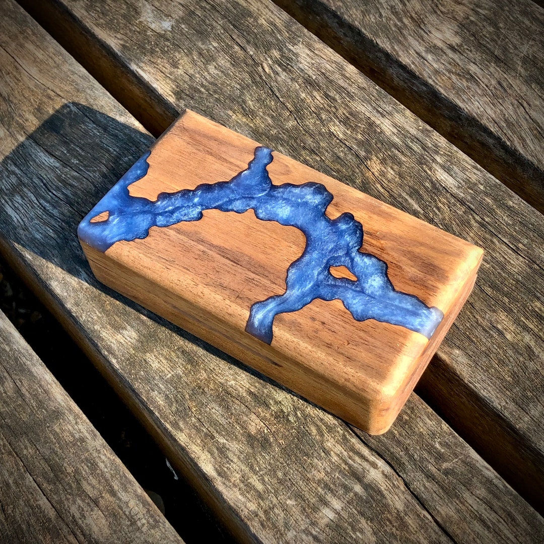 Handmade Resin and Wood Jewelry Box – Elegant Gift for Women – Modern ...