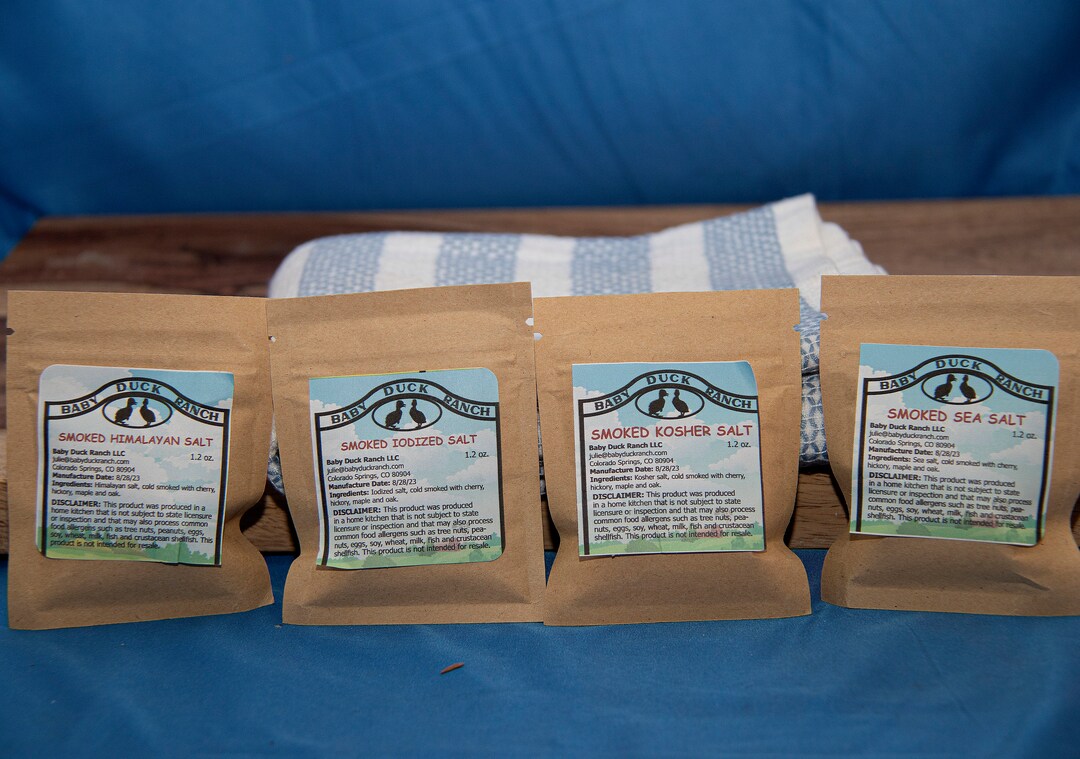 Baby Duck Ranch Smoked Salts, Cold Smoked Salts, Himalayan, Iodized ...