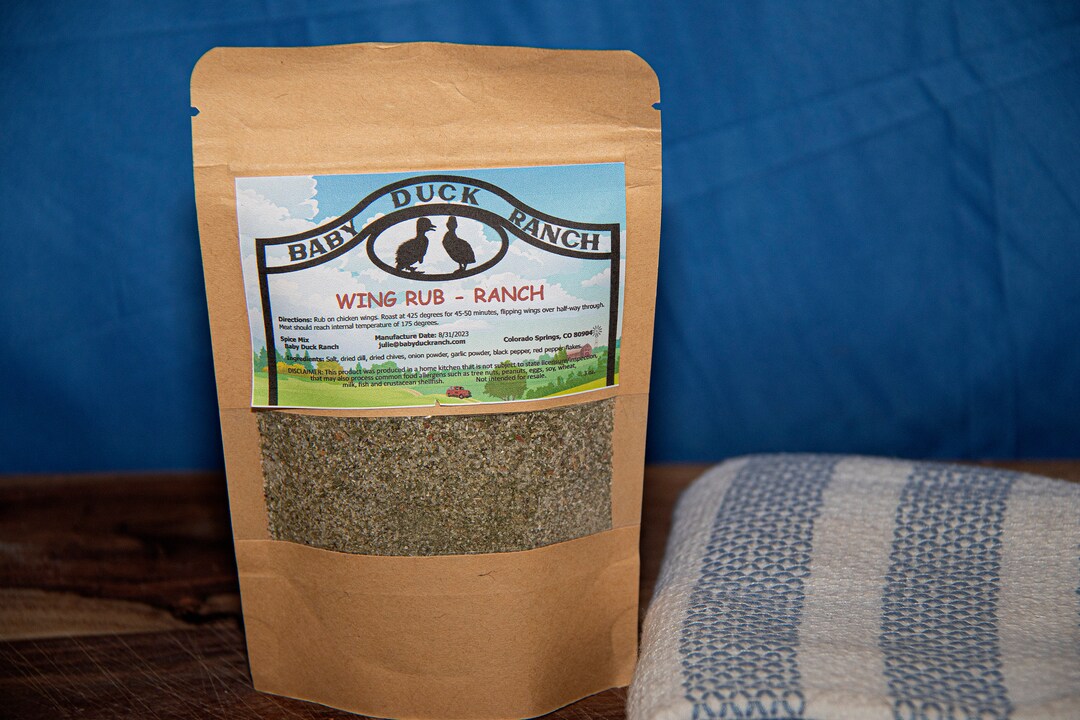 Baby Duck Ranch Wing Rub, Ranch Style, Dry Rub, Spicy, Chicken Wings ...