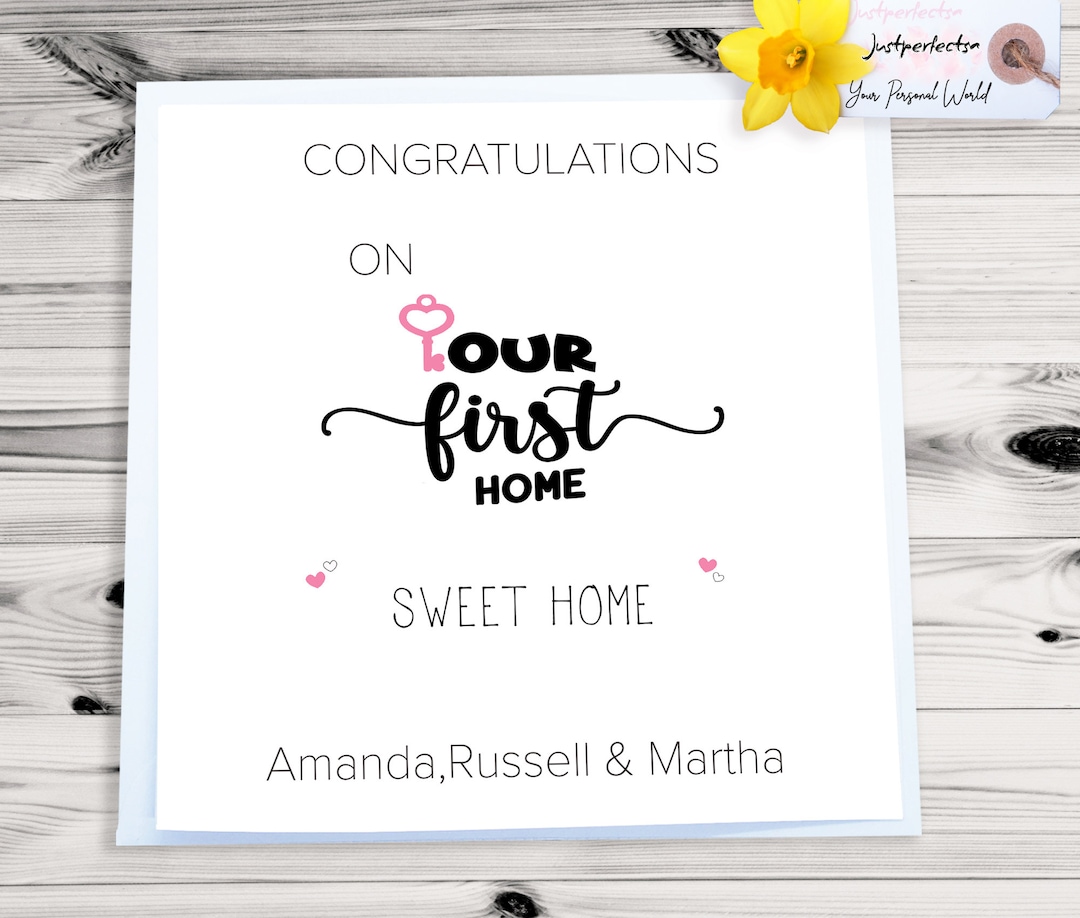 Personalised Congratulations on Your First Home Card, Sweet First Home ...