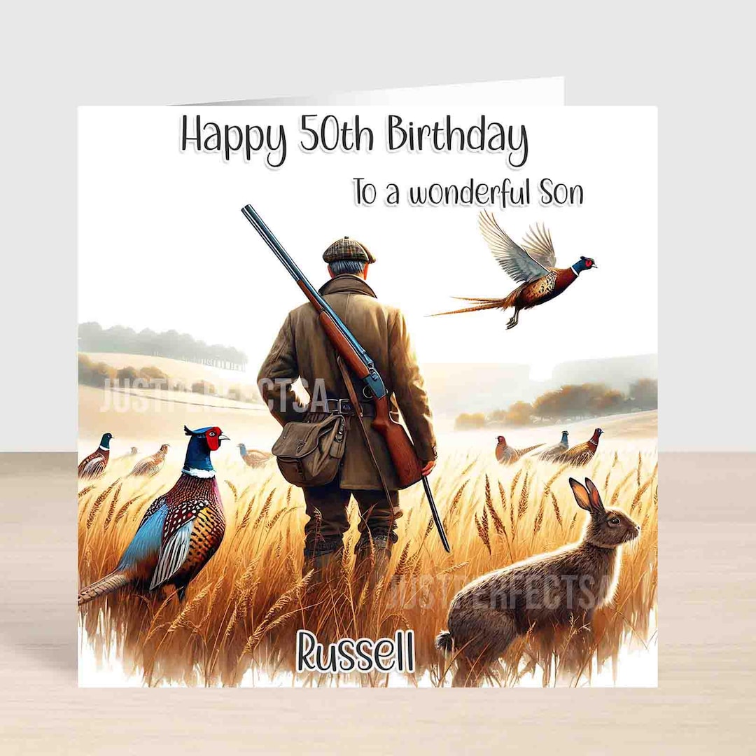 Personalised Hunting Birthday Card Dad Son Grandad, Shooting Birthday ...