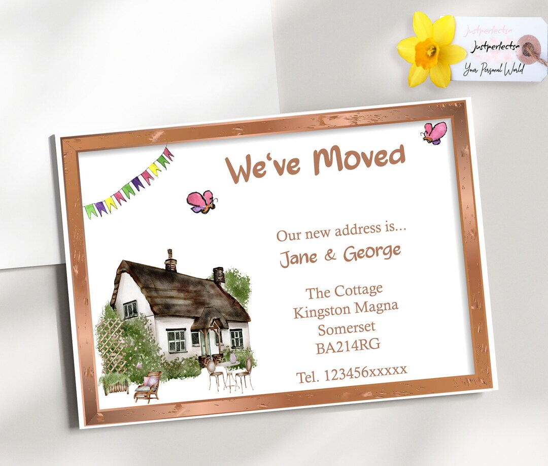 Printed Moving Announcements Cards Change of Address, New Home or New ...
