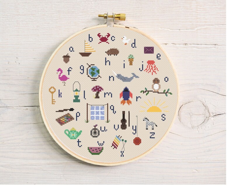 Alphabet Sampler Cross Stitch Pattern - Etsy