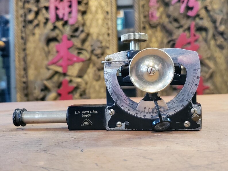 Early 20th C. Clinometer by E. R. Watts & Son, Scientific Surveying ...