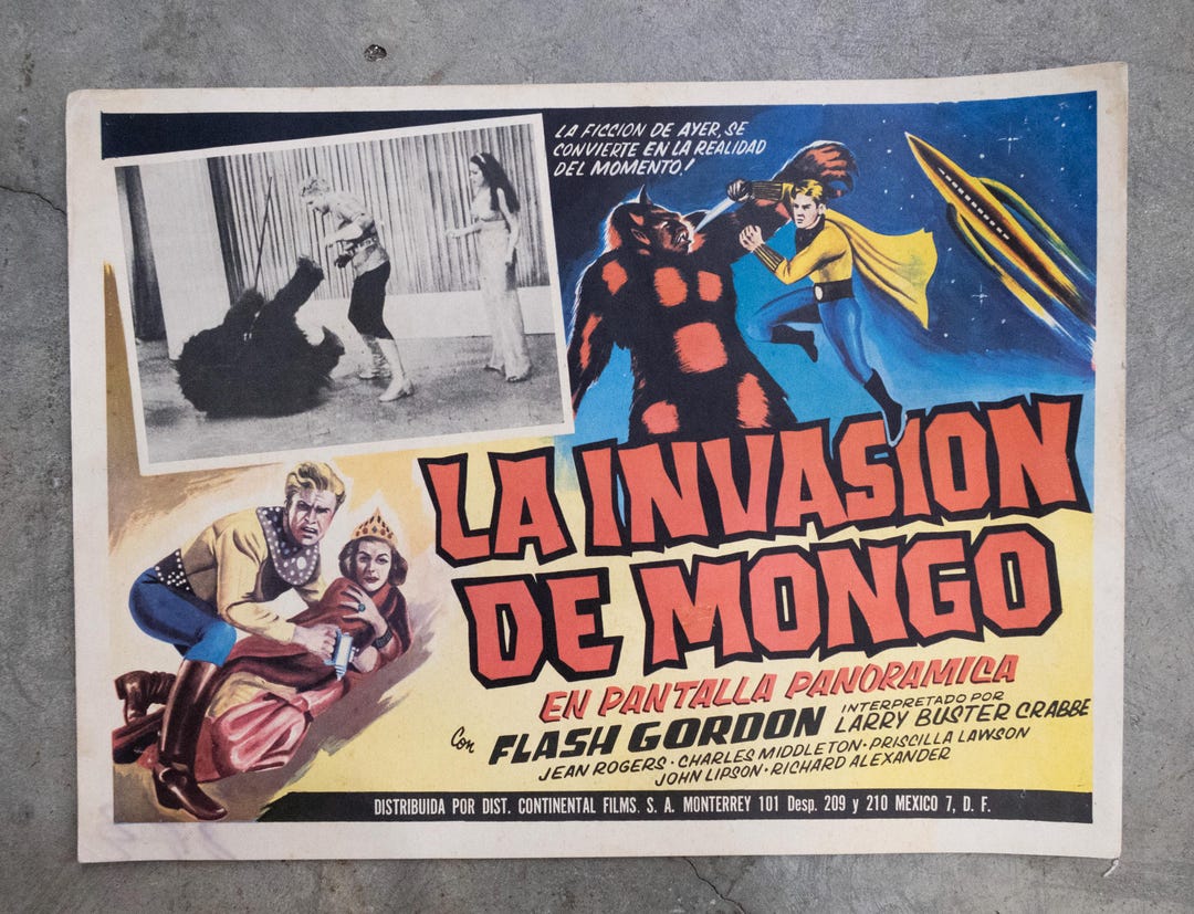 Original 1966 Flash Gordon, Peril From Planet Mongo Poster, in Spanish ...