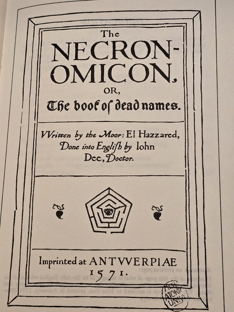 The Necronomicon: the Book of Dead Names George Hay editor H.P ...