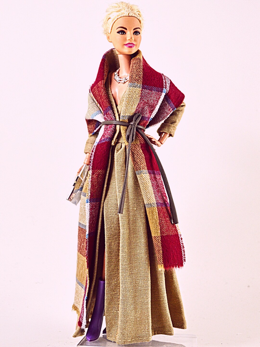 Linen Dress/coat Scythe Scarf Doll Clothing PIPDOLLS - Etsy