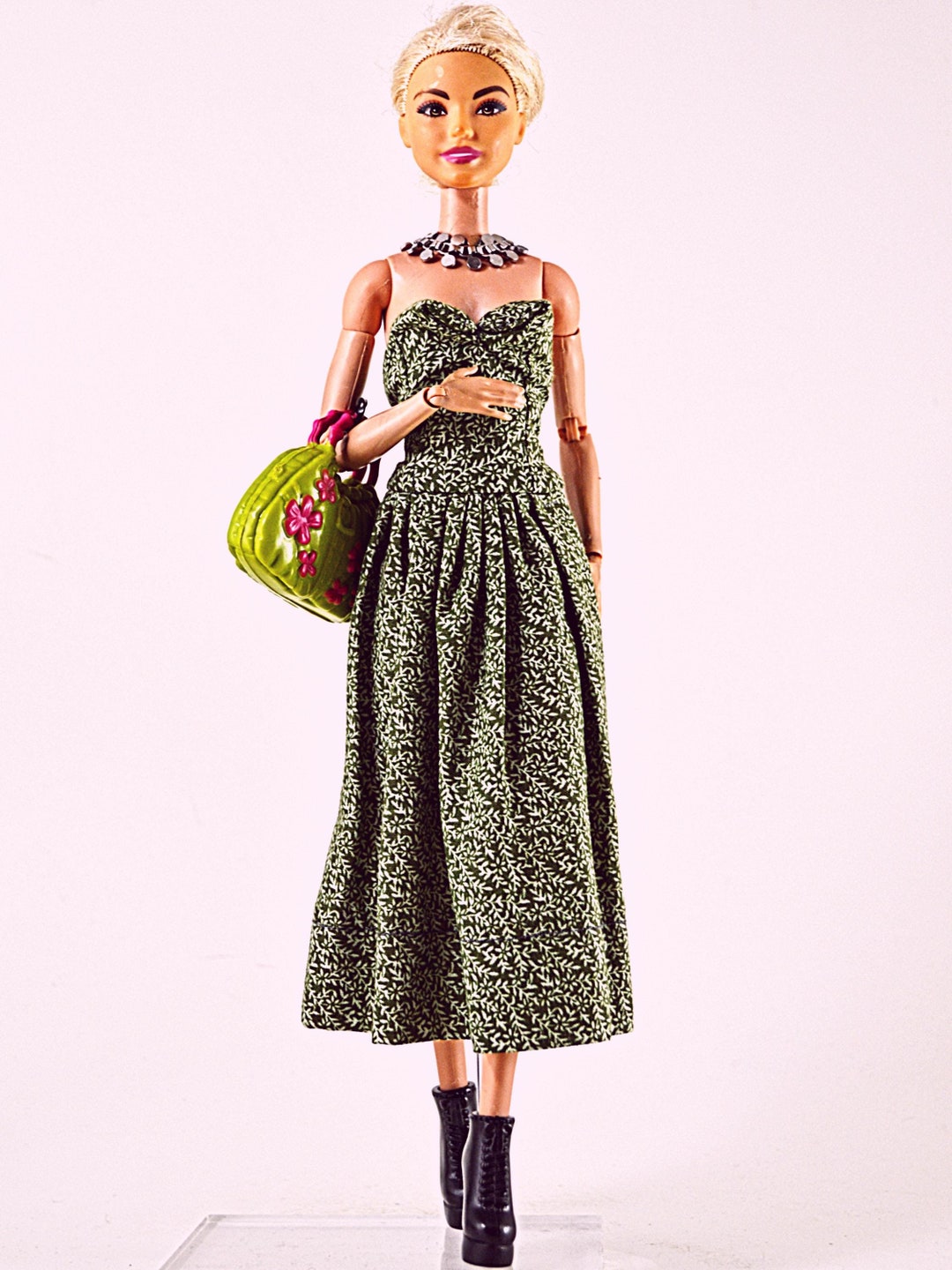 Hot Green Dress Doll Clothing PIPDOLLS - Etsy