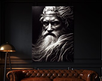 Zeus Print Painting - Etsy