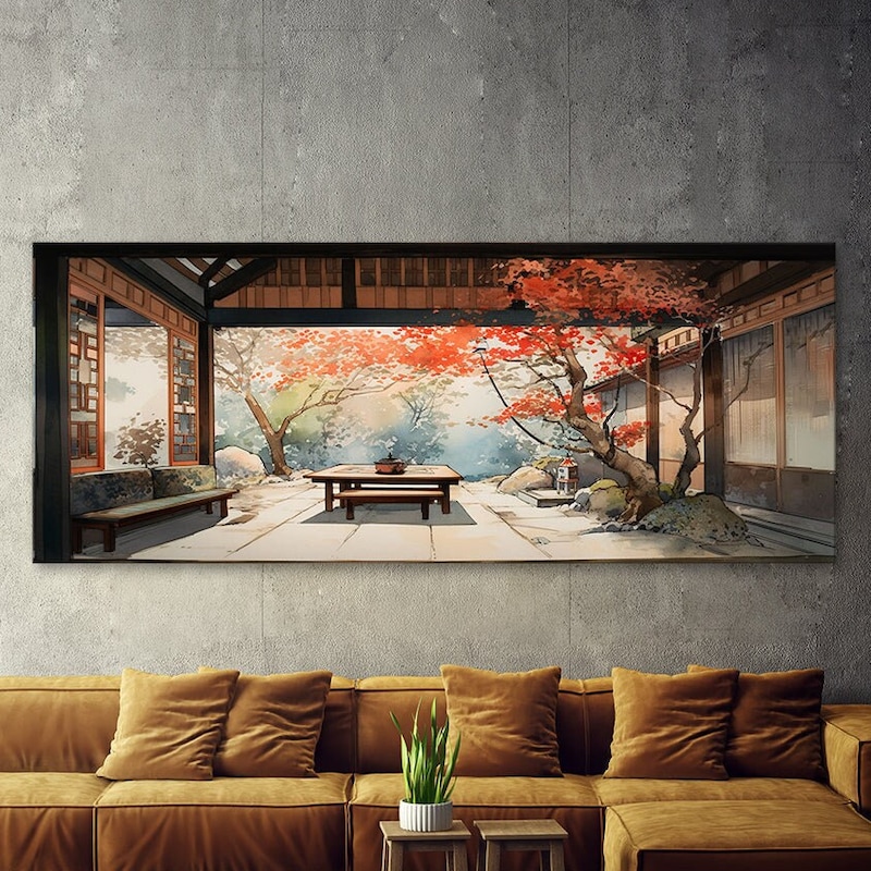 Japanese Tea House Wall Art - Etsy