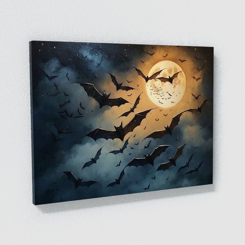 Bat Flying 27 Canvas Wall Art Decor - Etsy