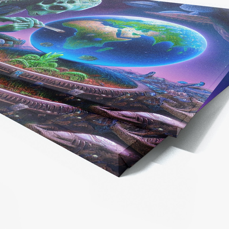 Dmt Trippy Alien Creating Humans 16 Canvas Wall Art Decor - Etsy