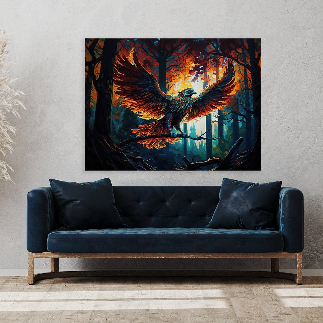 Phoenix Art Phoenix Forest 12 Canvas | Wall Art Home Decoration ...