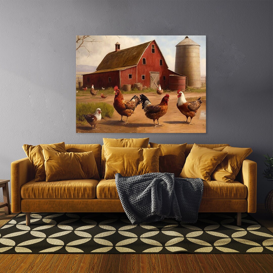 Chicken Farmyard Hens 21 Canvas Wall Art Decor - Etsy