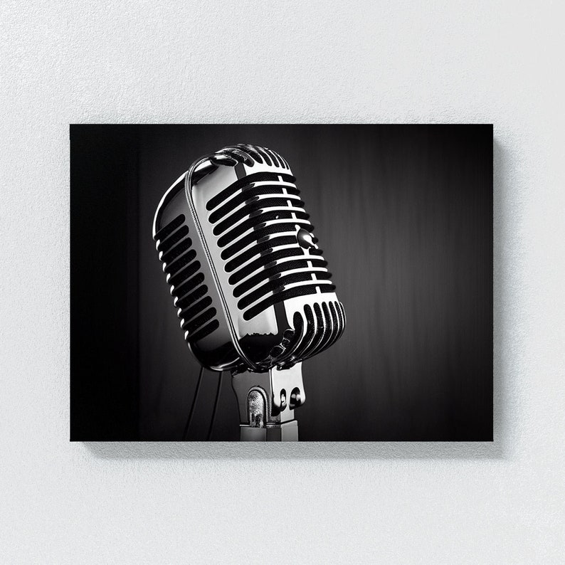 Microphone Shure 10 Canvas Wall Art Decor - Etsy