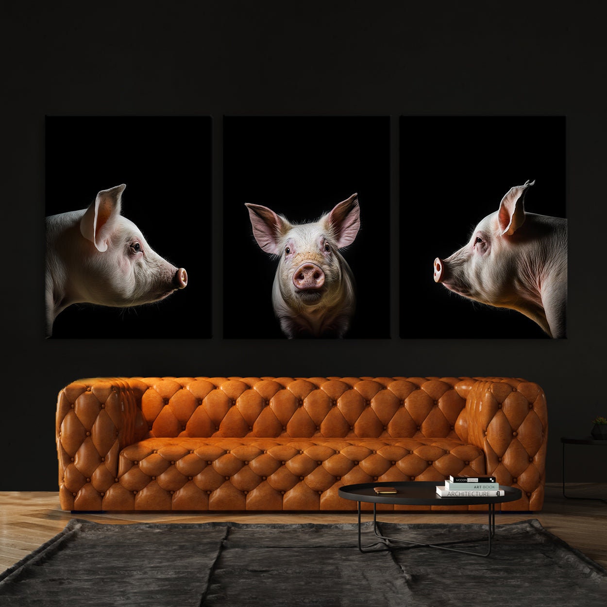 Pig Canvas Wall Art Decor - Etsy Canada
