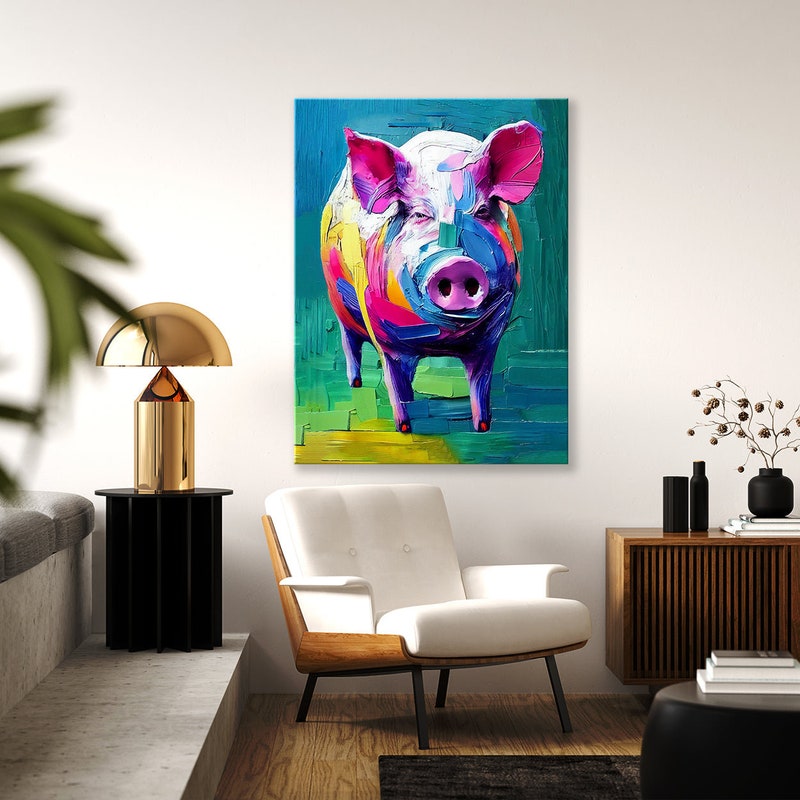 Pig Canvas - Etsy