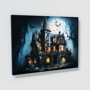 Halloween Haunted House Collage 26 Canvas | Wall Art Home Decoration ...