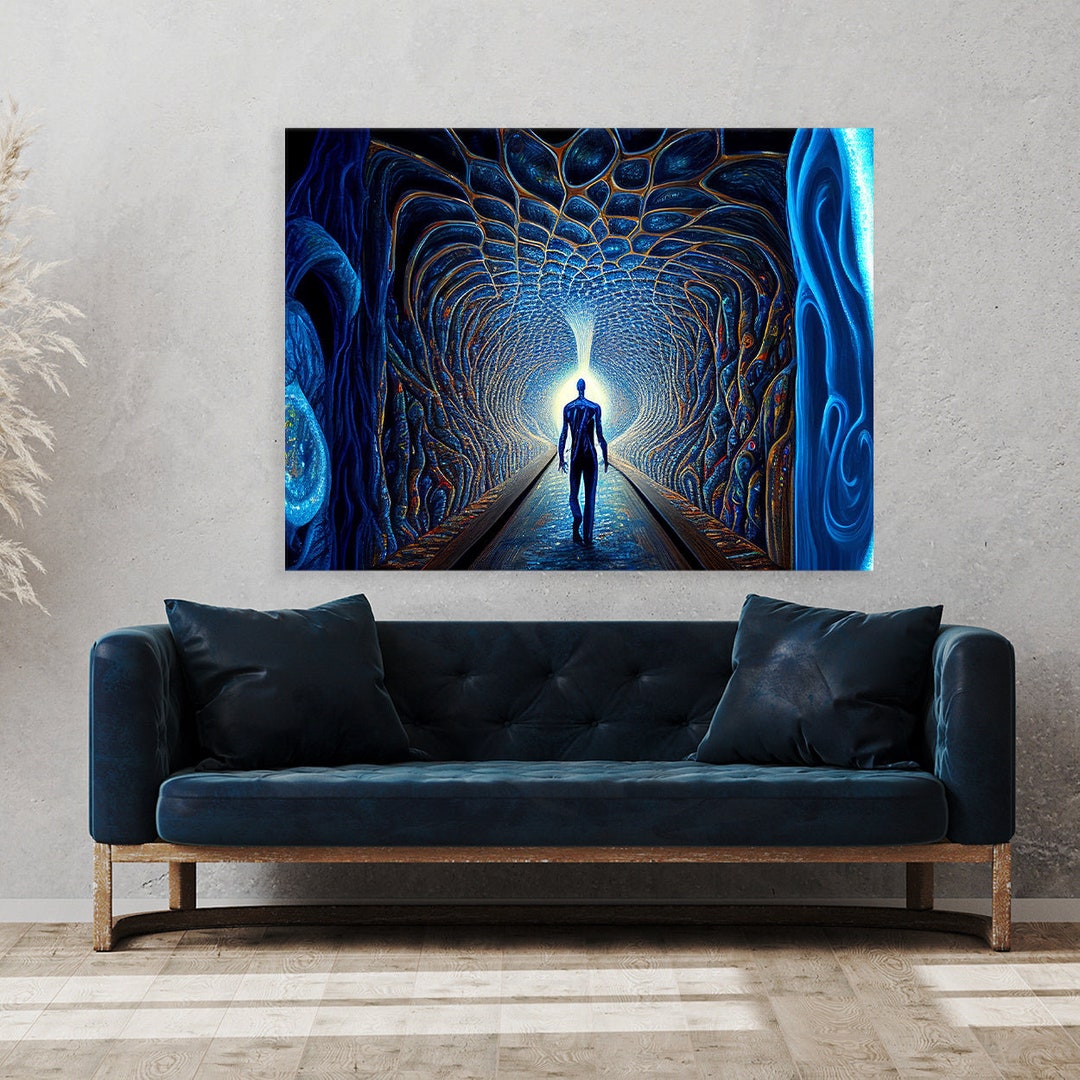 Dmt Trippy Entering Dmt Tunnel 74 Canvas Wall Art Decor - Etsy Canada