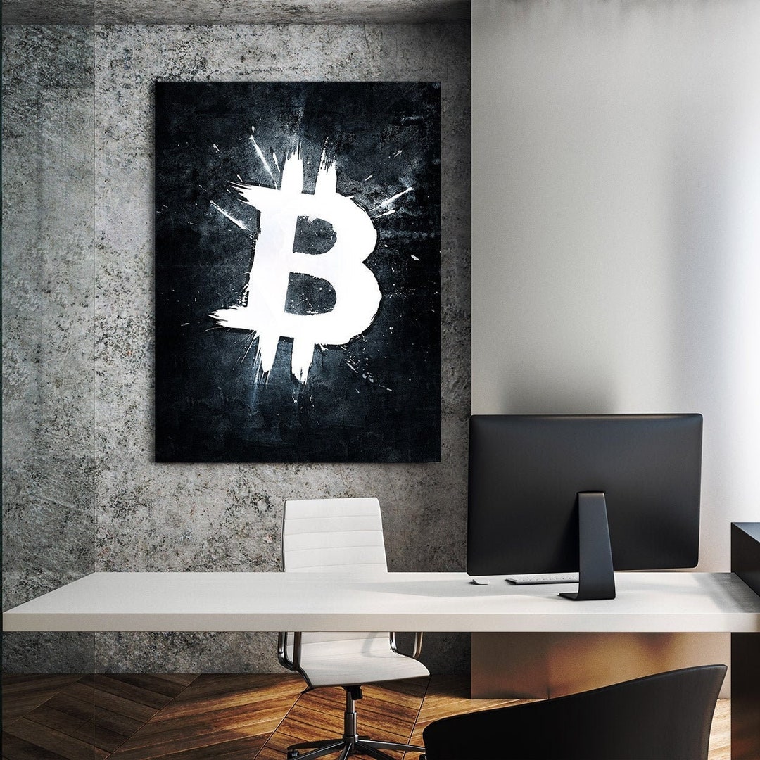 Bitcoin Breaking Canvas Wall Art Decor - Etsy
